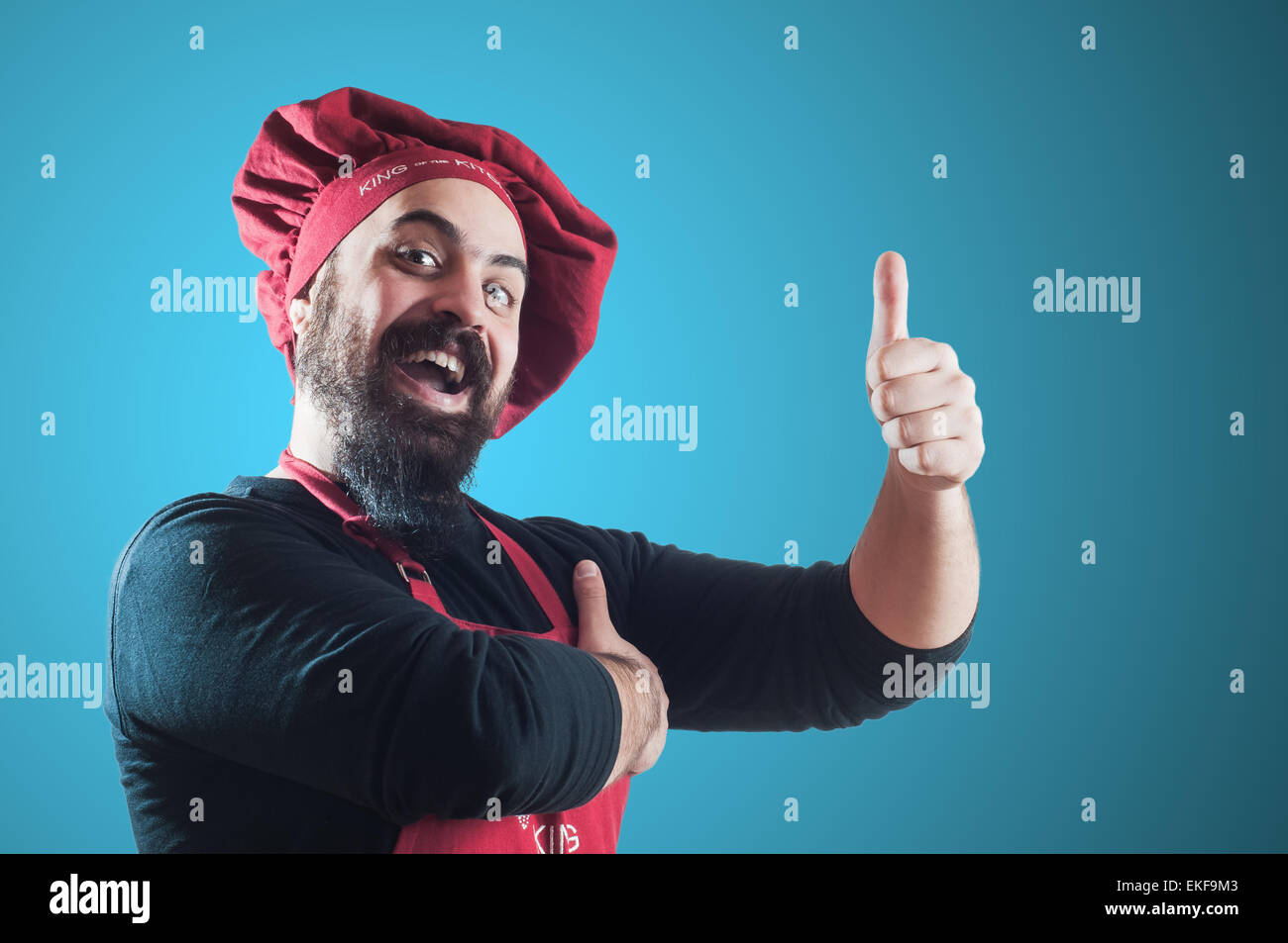 happy bearded chubby chef Stock Photo - Alamy