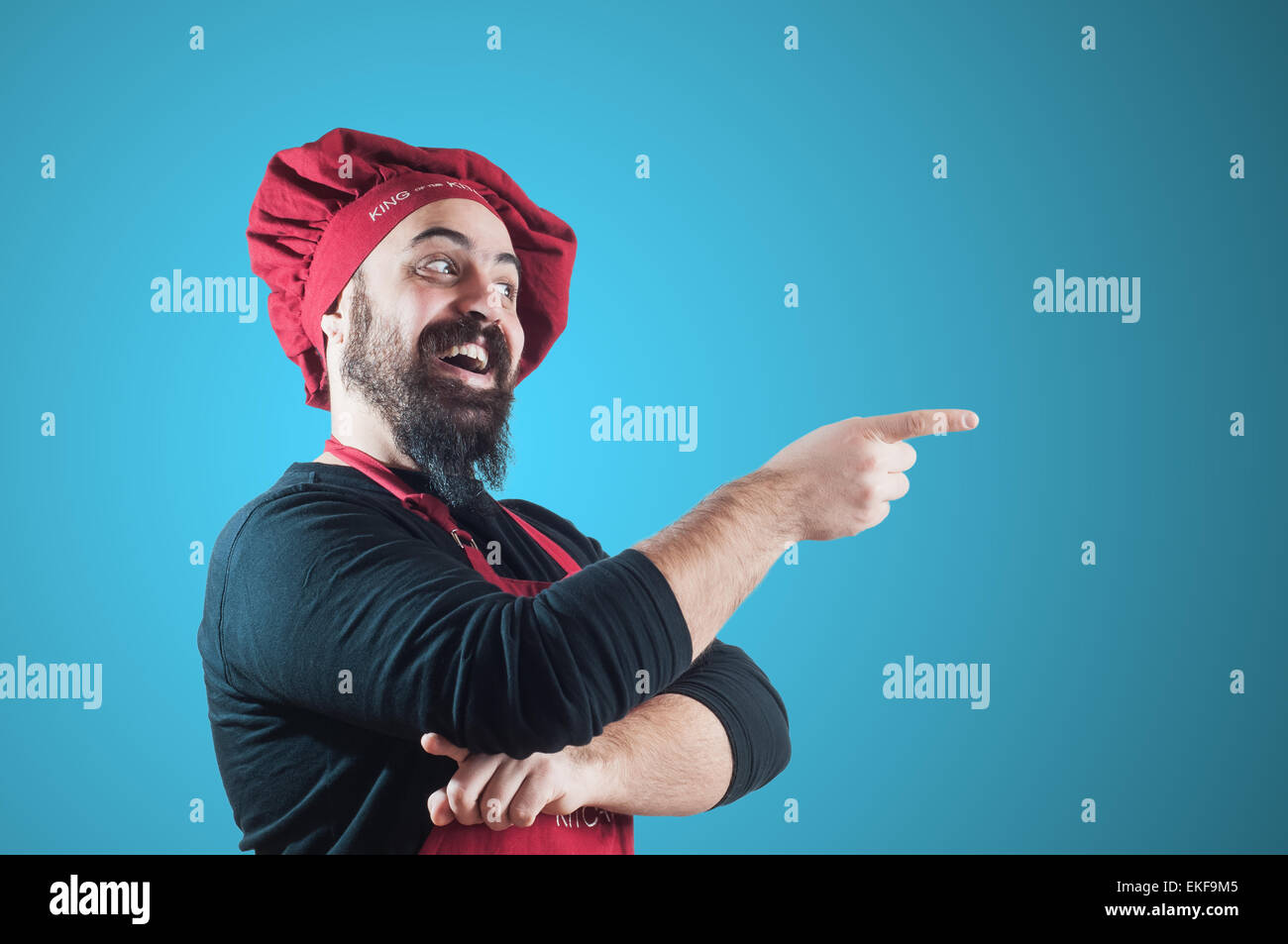 happy bearded chubby chef Stock Photo - Alamy