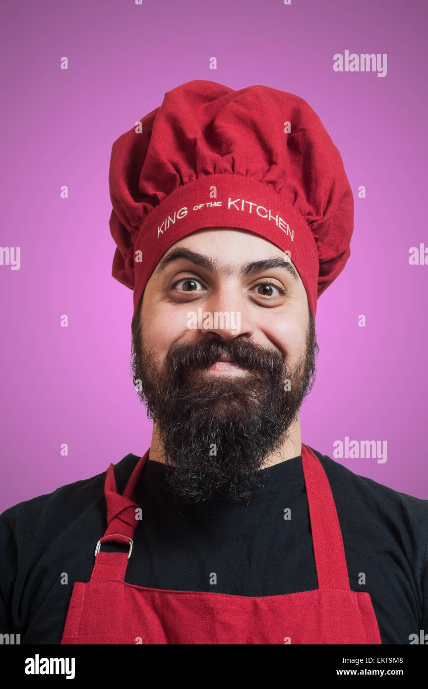 happy bearded chubby chef Stock Photo - Alamy