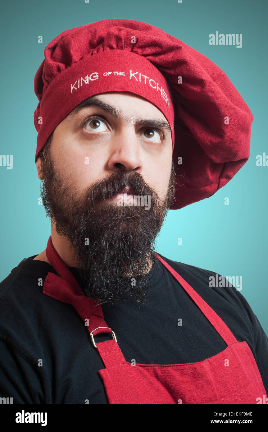 happy bearded chubby chef Stock Photo - Alamy
