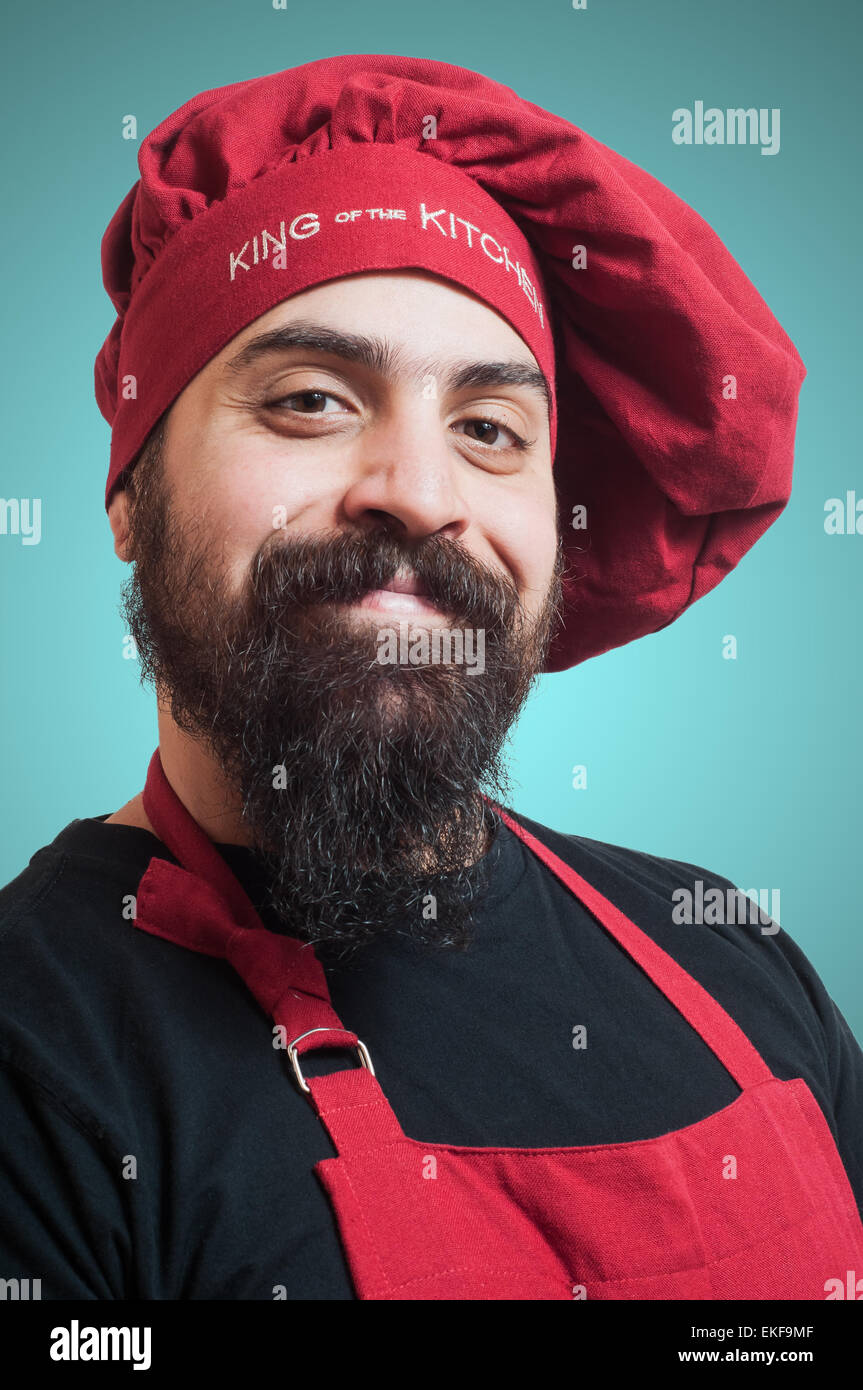 happy bearded chubby chef Stock Photo - Alamy