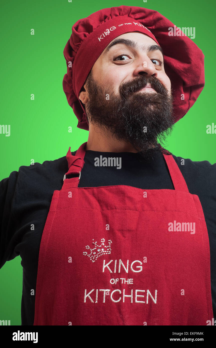 happy bearded chubby chef Stock Photo - Alamy