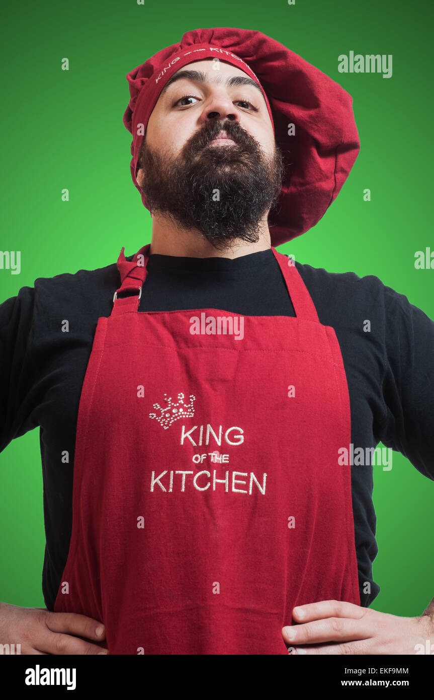 happy bearded chubby chef Stock Photo - Alamy