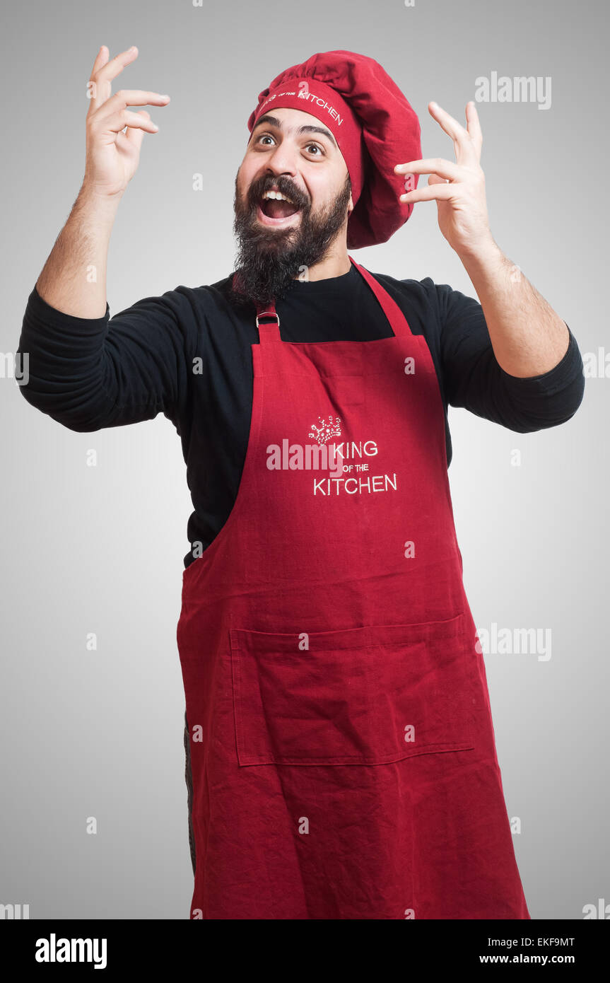 happy bearded chubby chef Stock Photo - Alamy