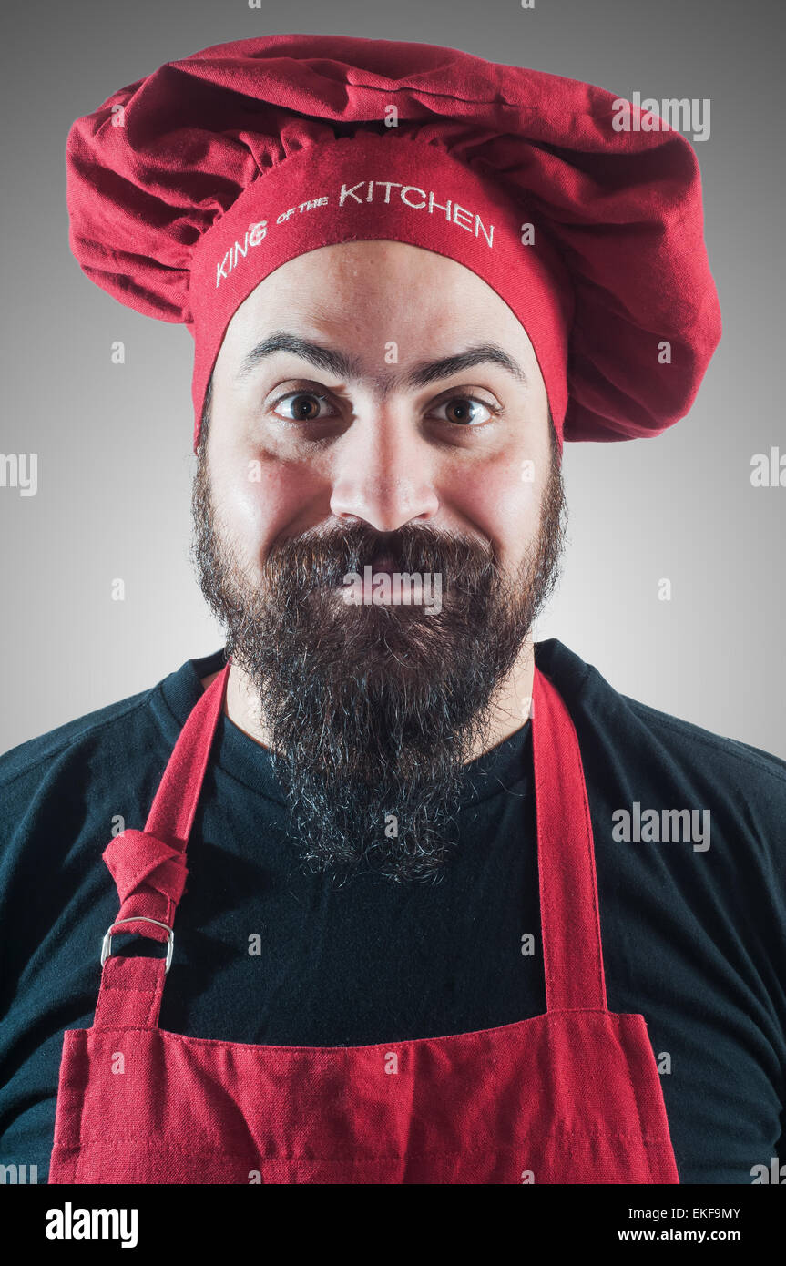 happy bearded chubby chef Stock Photo - Alamy