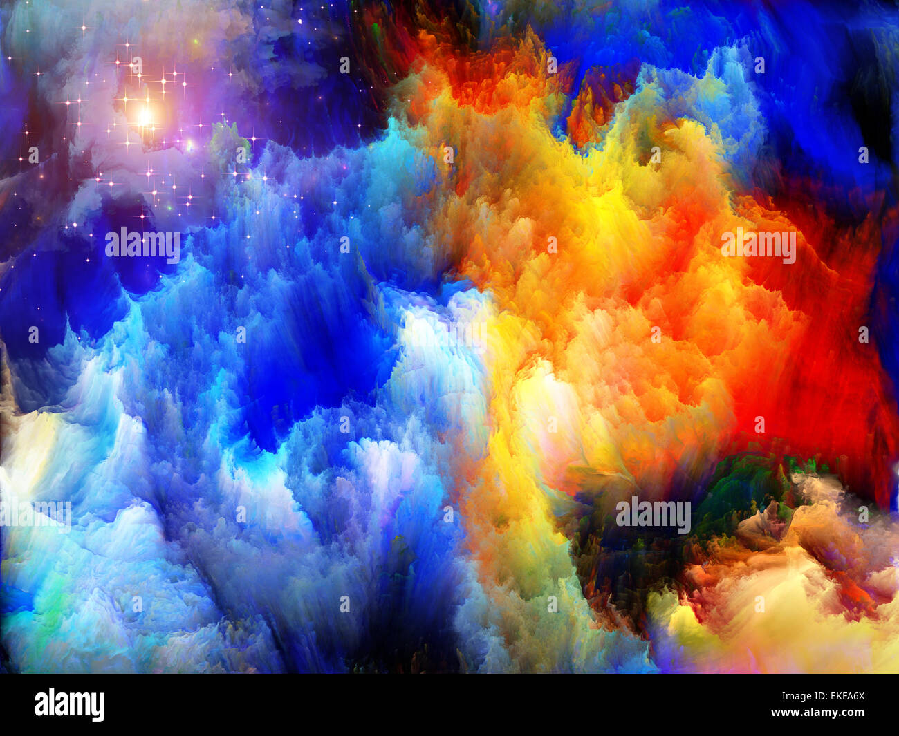 Digital Bloom Abstraction Stock Photo - Alamy