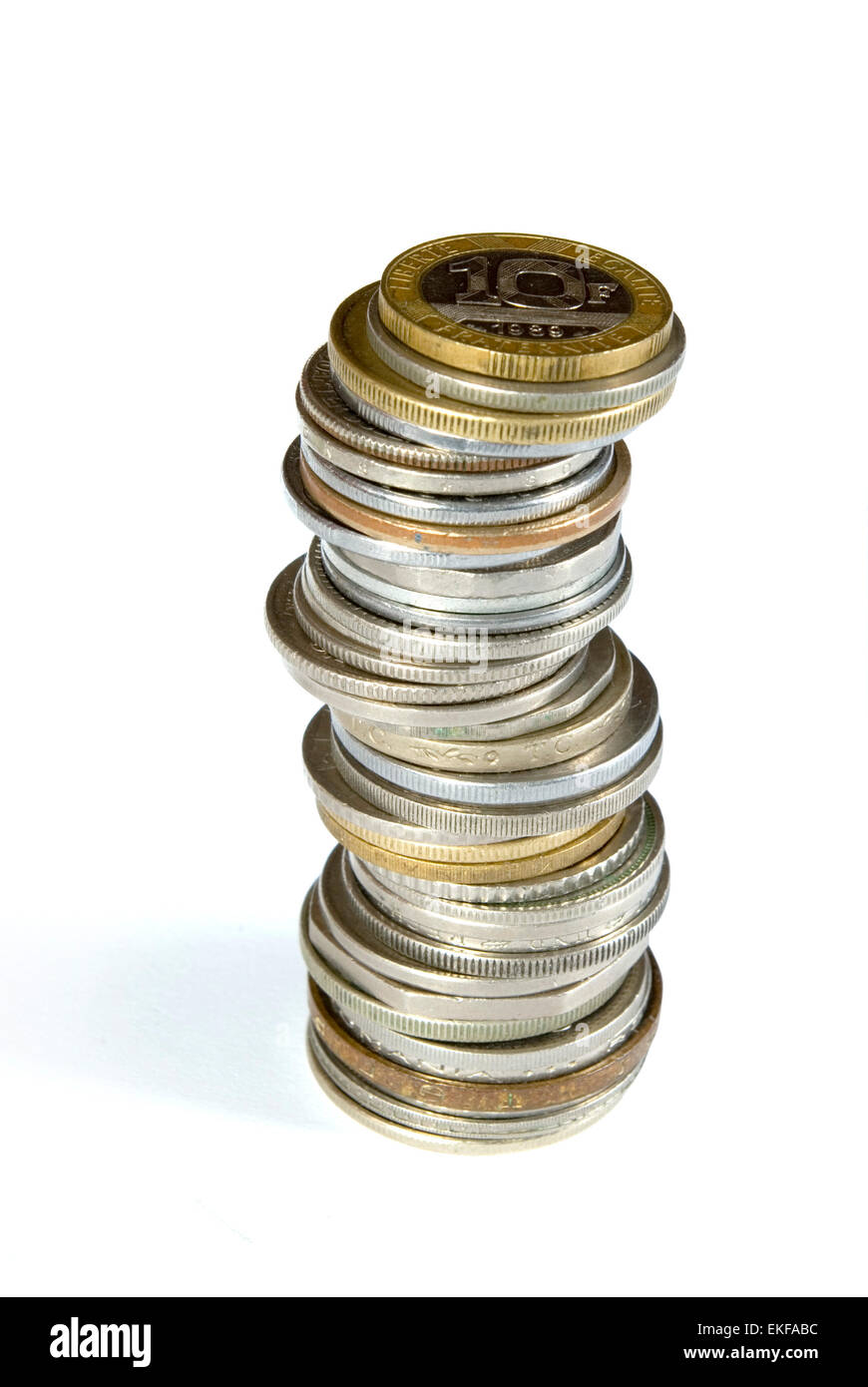 Stack of coins Stock Photo - Alamy