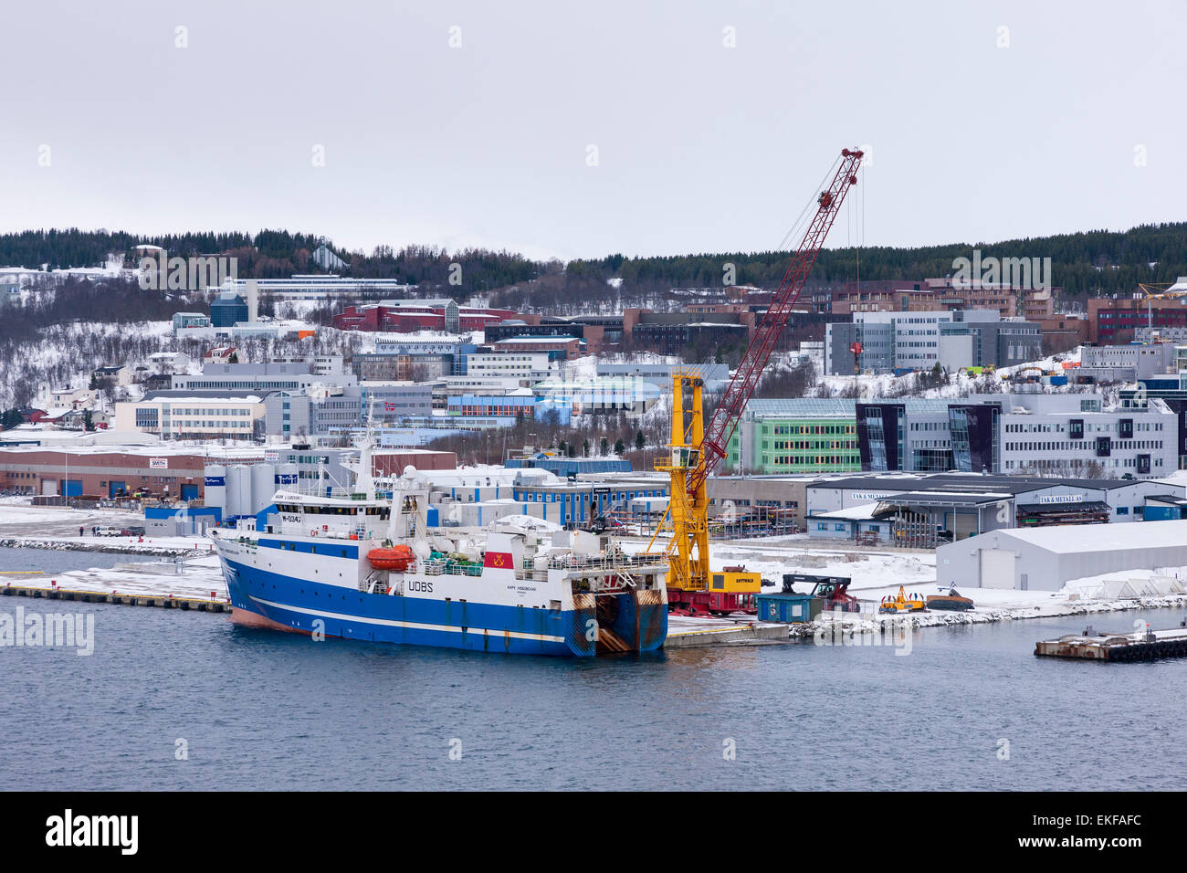 Mark Liubovskii M-0347 a Russian boat used for catching crab, moored in ...