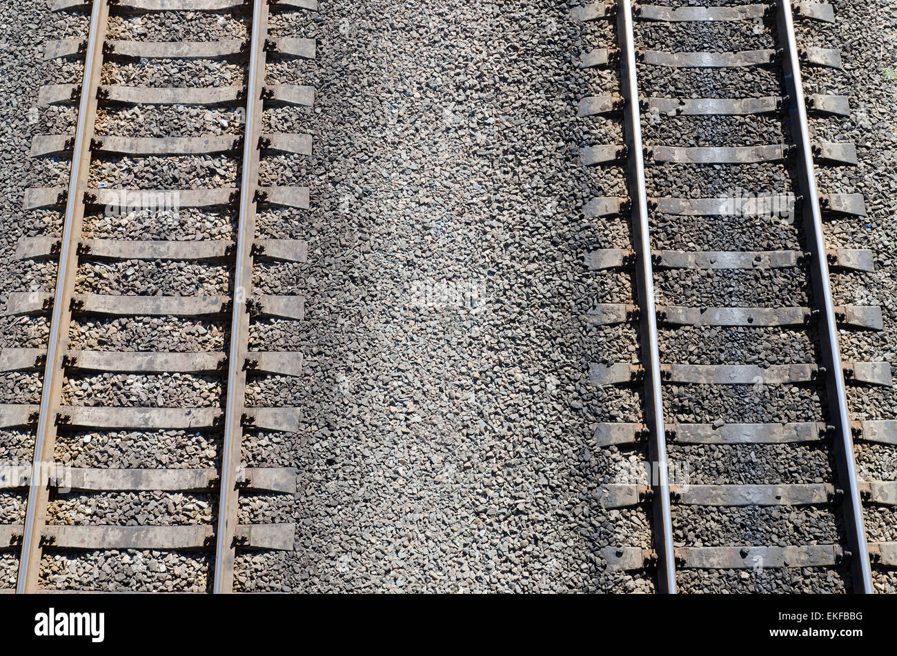two railroads. top view Stock Photo - Alamy