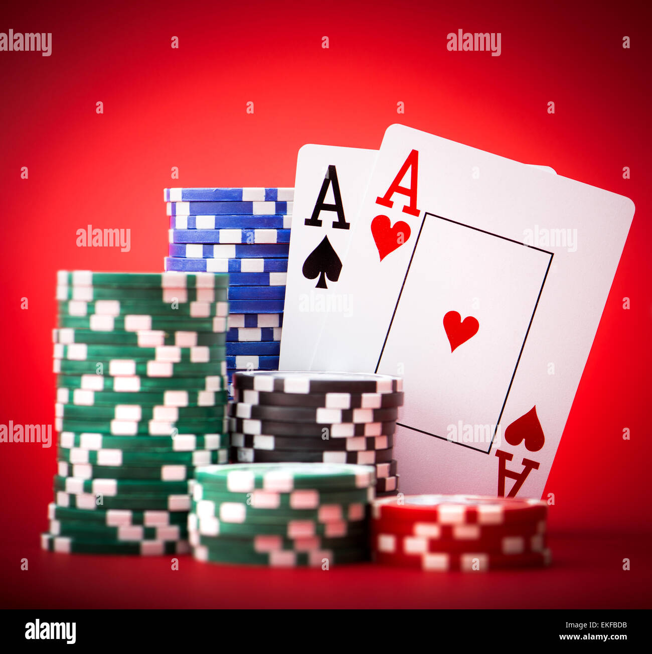 chips and two aces Stock Photo - Alamy
