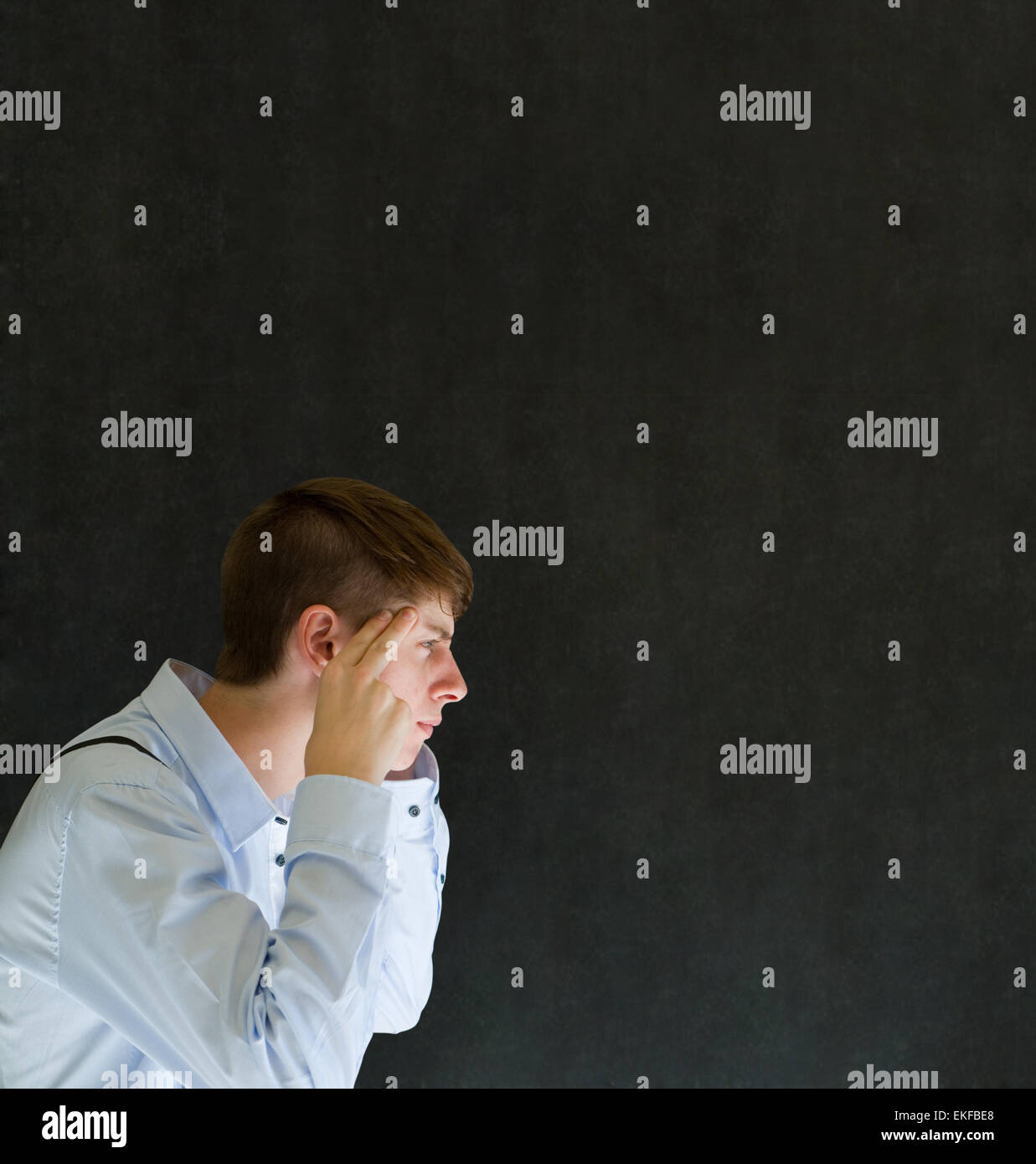 Man think or thinking hard Stock Photo - Alamy