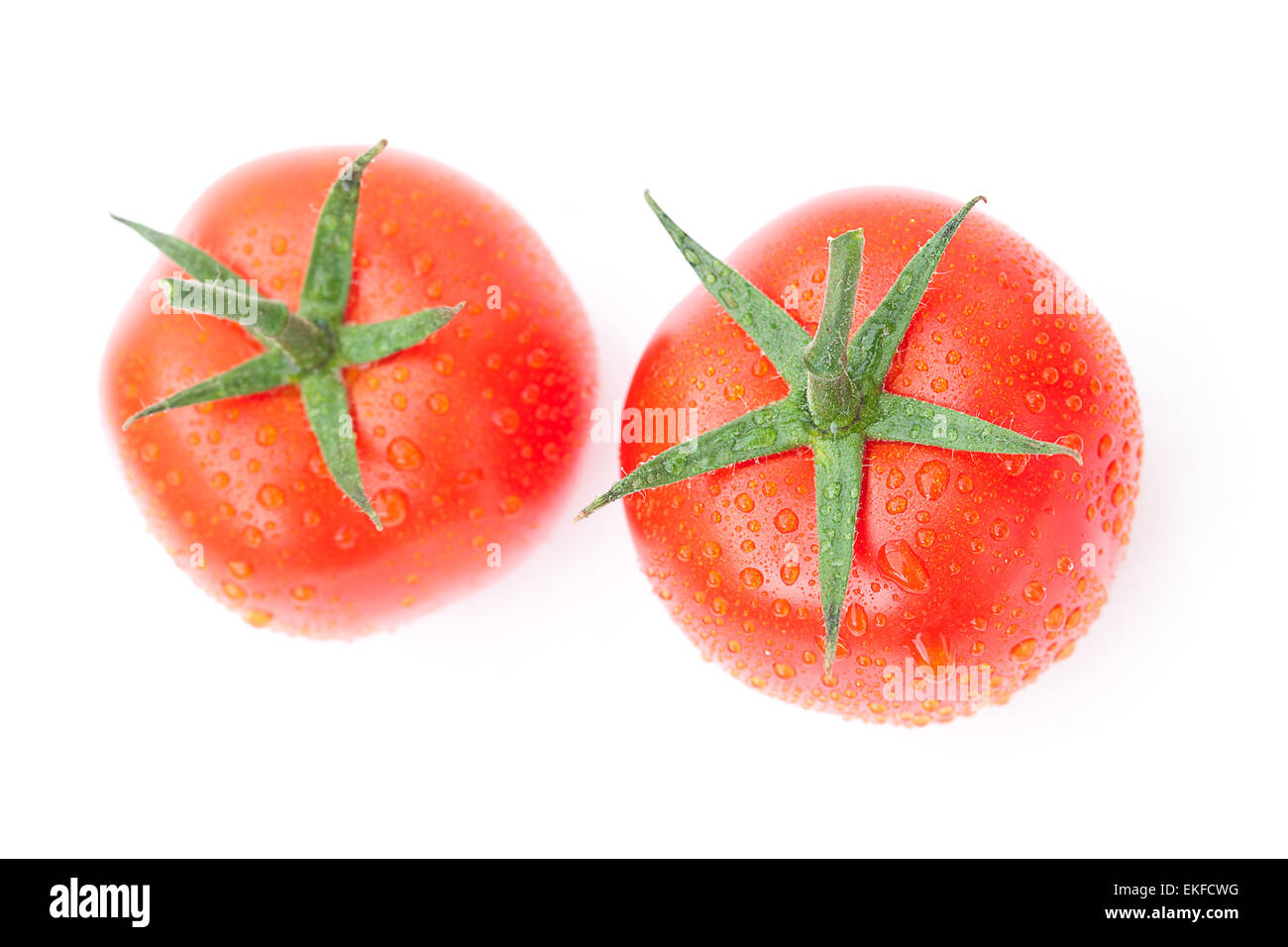 tomato with water drops isolated on white Stock Photo - Alamy