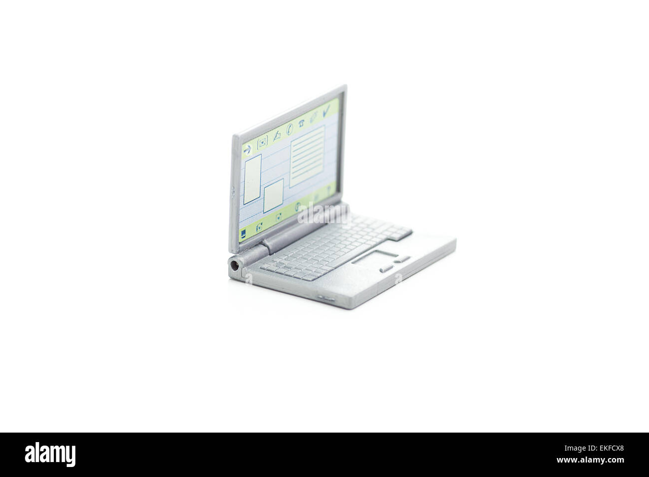 miniature laptop isolated on white Stock Photo - Alamy