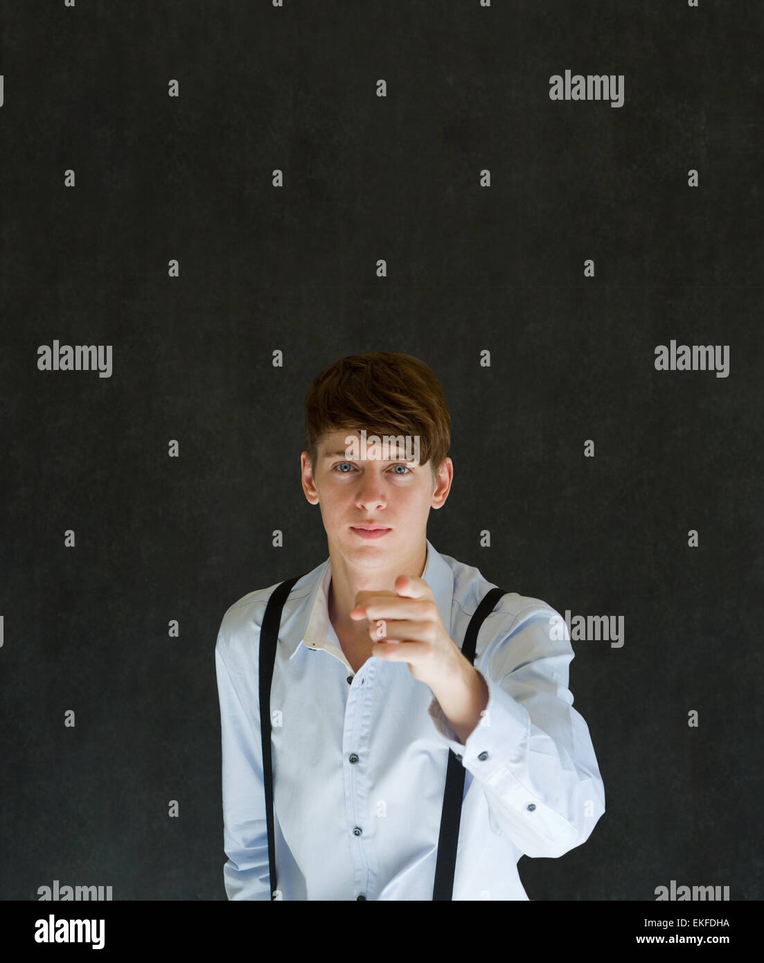 Your country needs you pointing man on blackboard background Stock ...