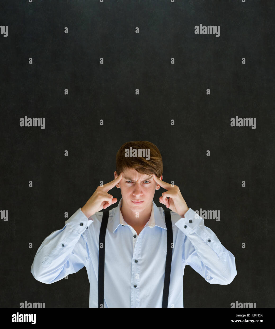 Man think or thinking hard Stock Photo - Alamy