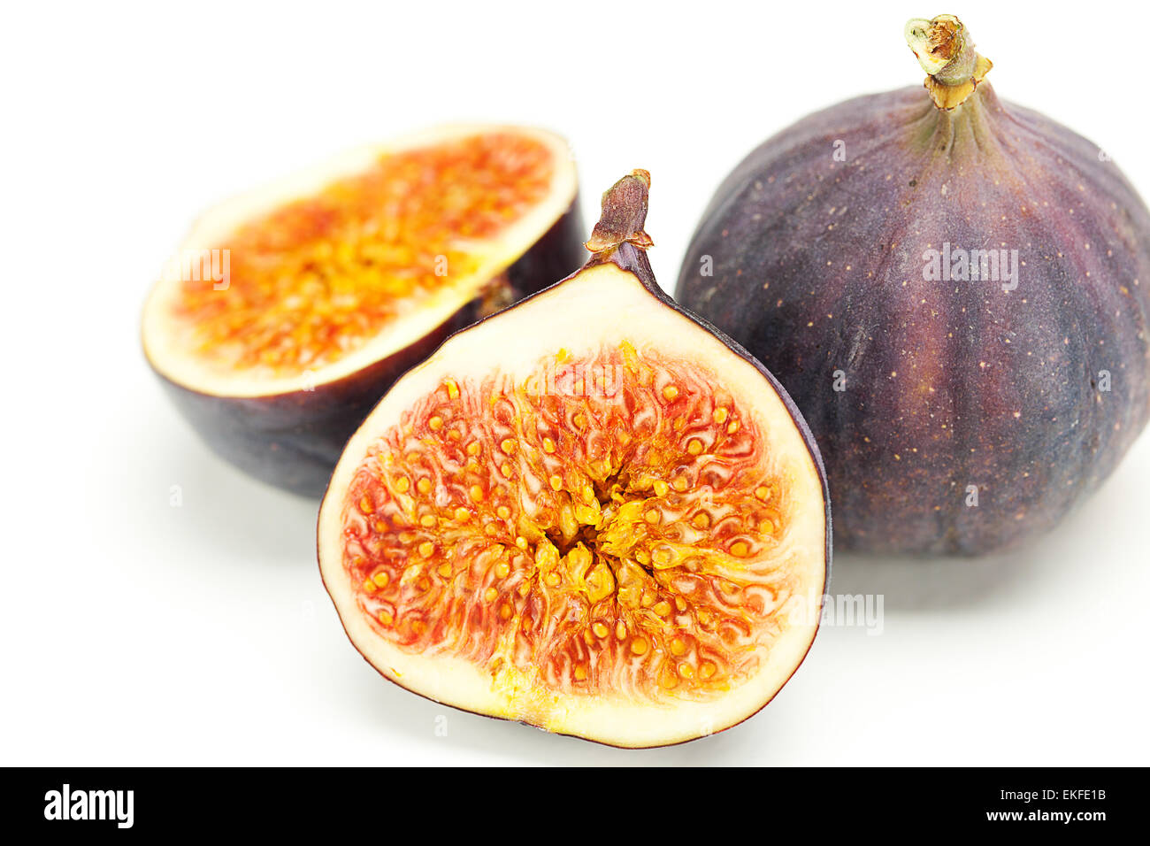 big juicy figs isolated on white Stock Photo - Alamy