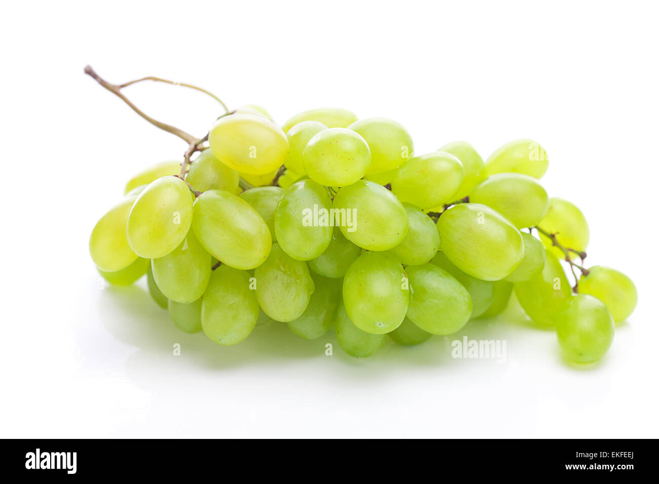 bunch of white grapes isolated on white Stock Photo - Alamy