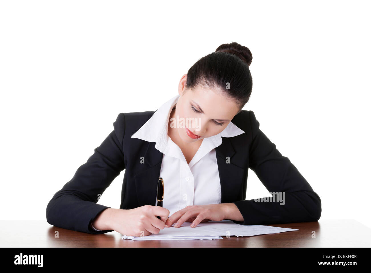 Beautiful attractive corporate lawyer business woman Stock Photo - Alamy