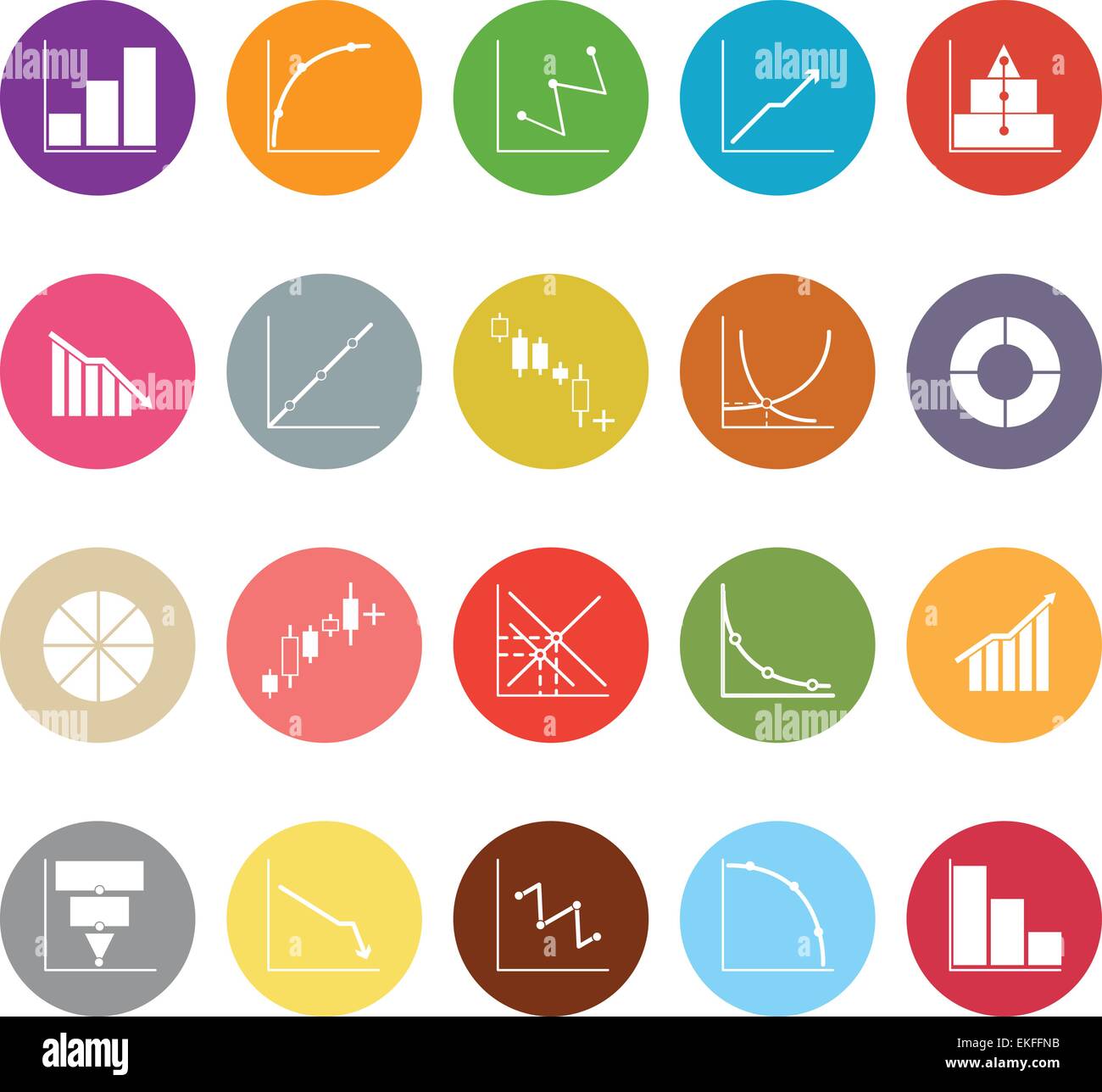 Graph flat Stock Vector Images - Alamy