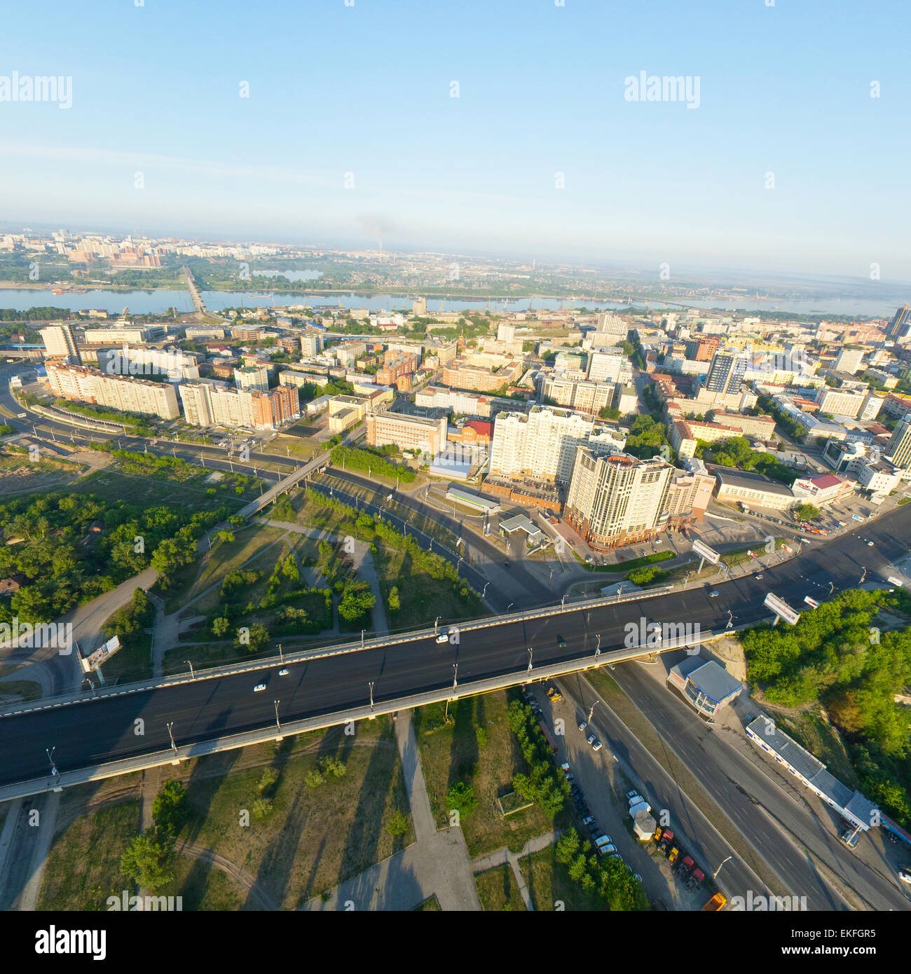 Aerial city view Stock Photo - Alamy