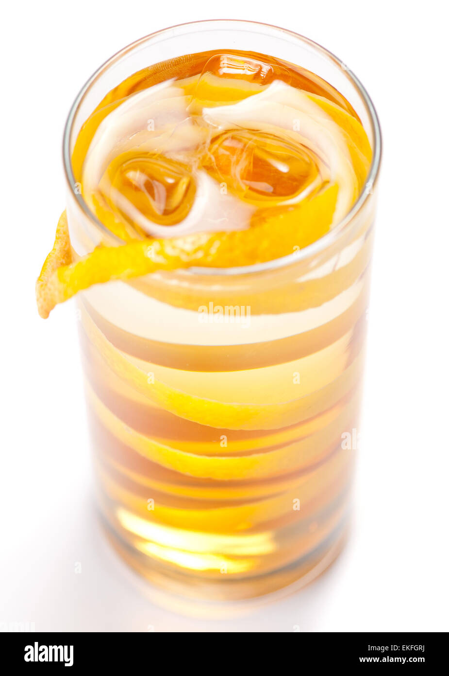 Yellow cocktail in glass Stock Photo - Alamy