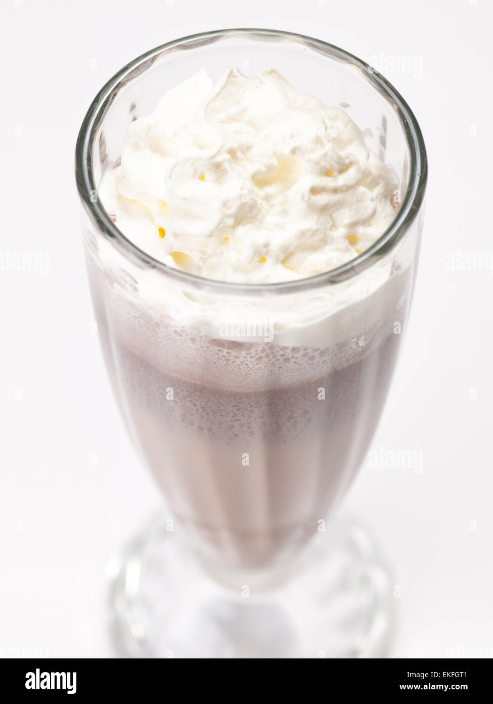 iced blended chocolate cocktail milk Stock Photo - Alamy