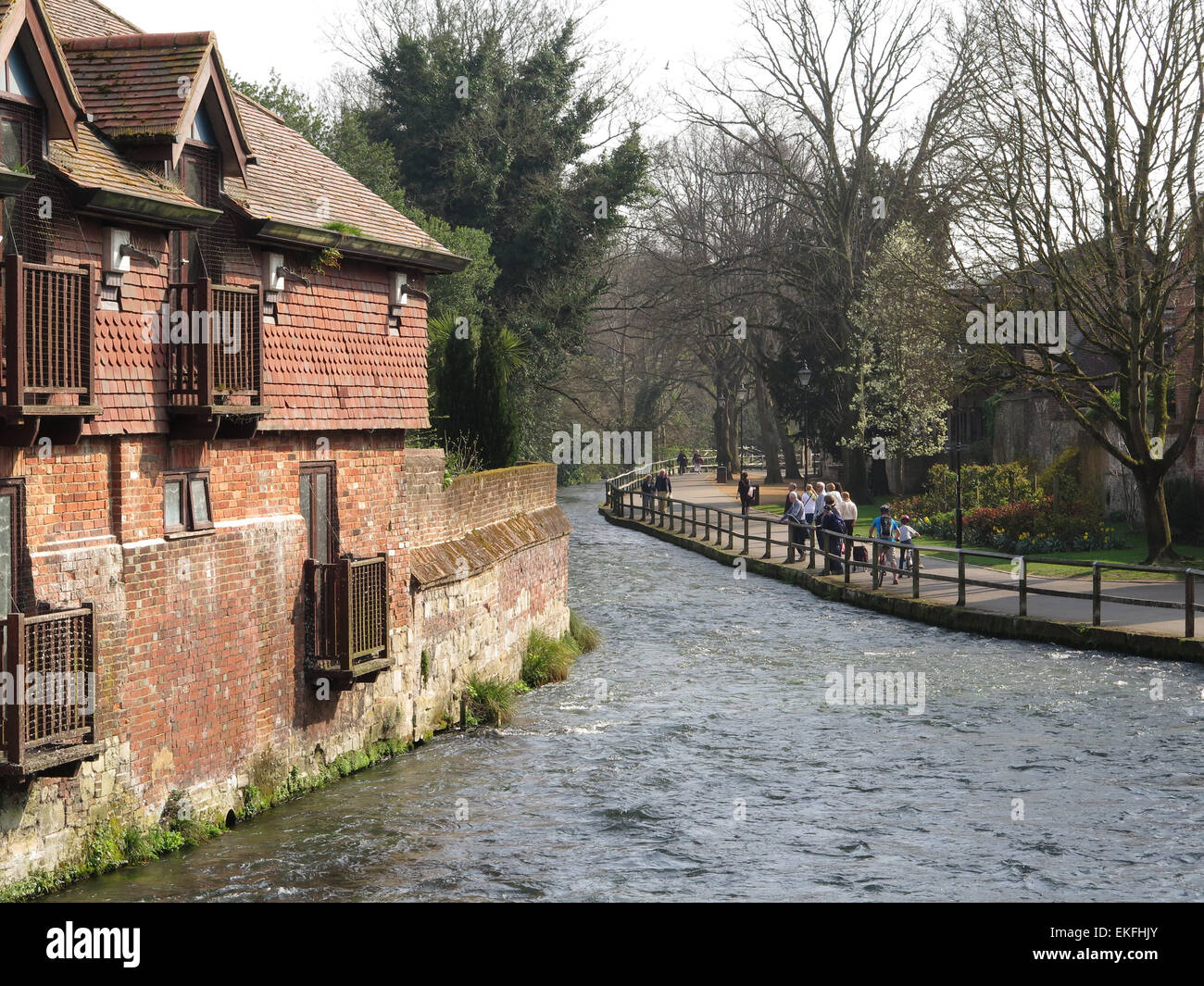 Winchester: River Itchen & riverside walk Stock Photo - Alamy