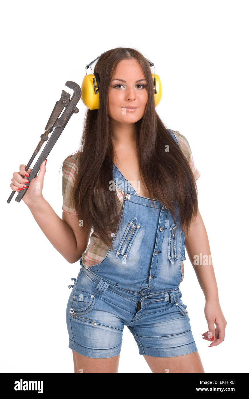 Woman wrench Cut Out Stock Images & Pictures - Alamy
