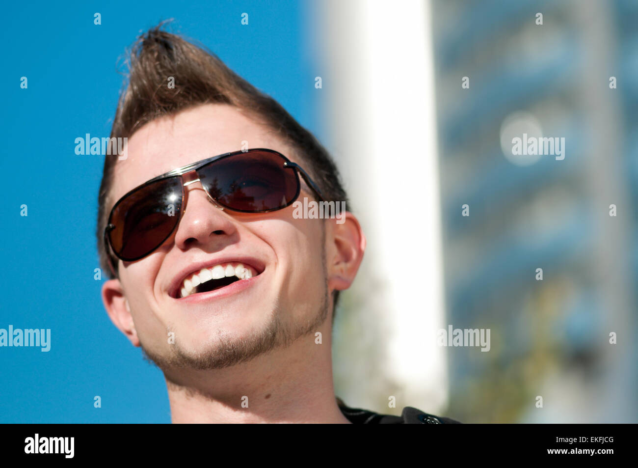 casual cheerful man walking outdoor Stock Photo - Alamy