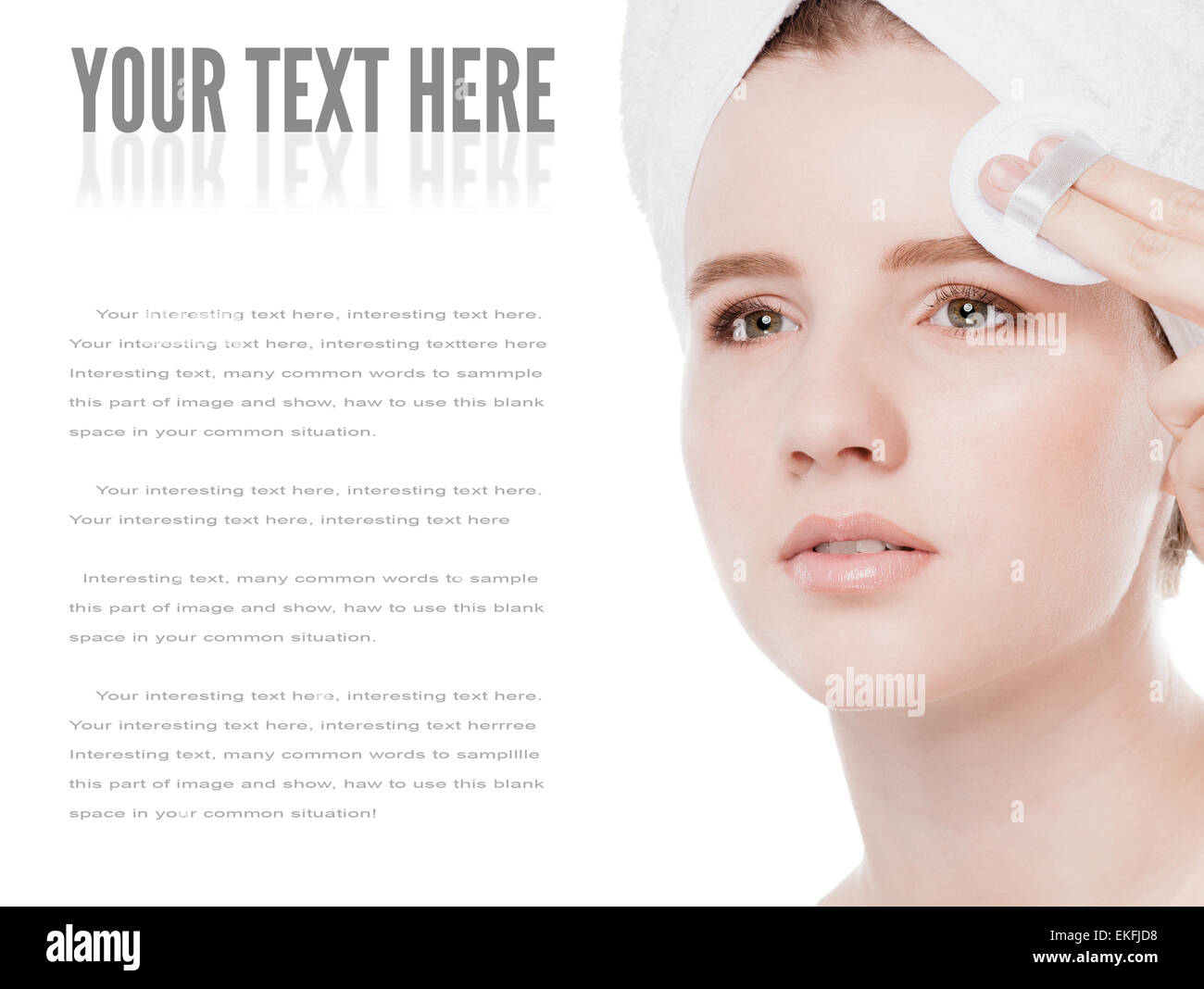 Young woman with perfect health skin of face Stock Photo - Alamy