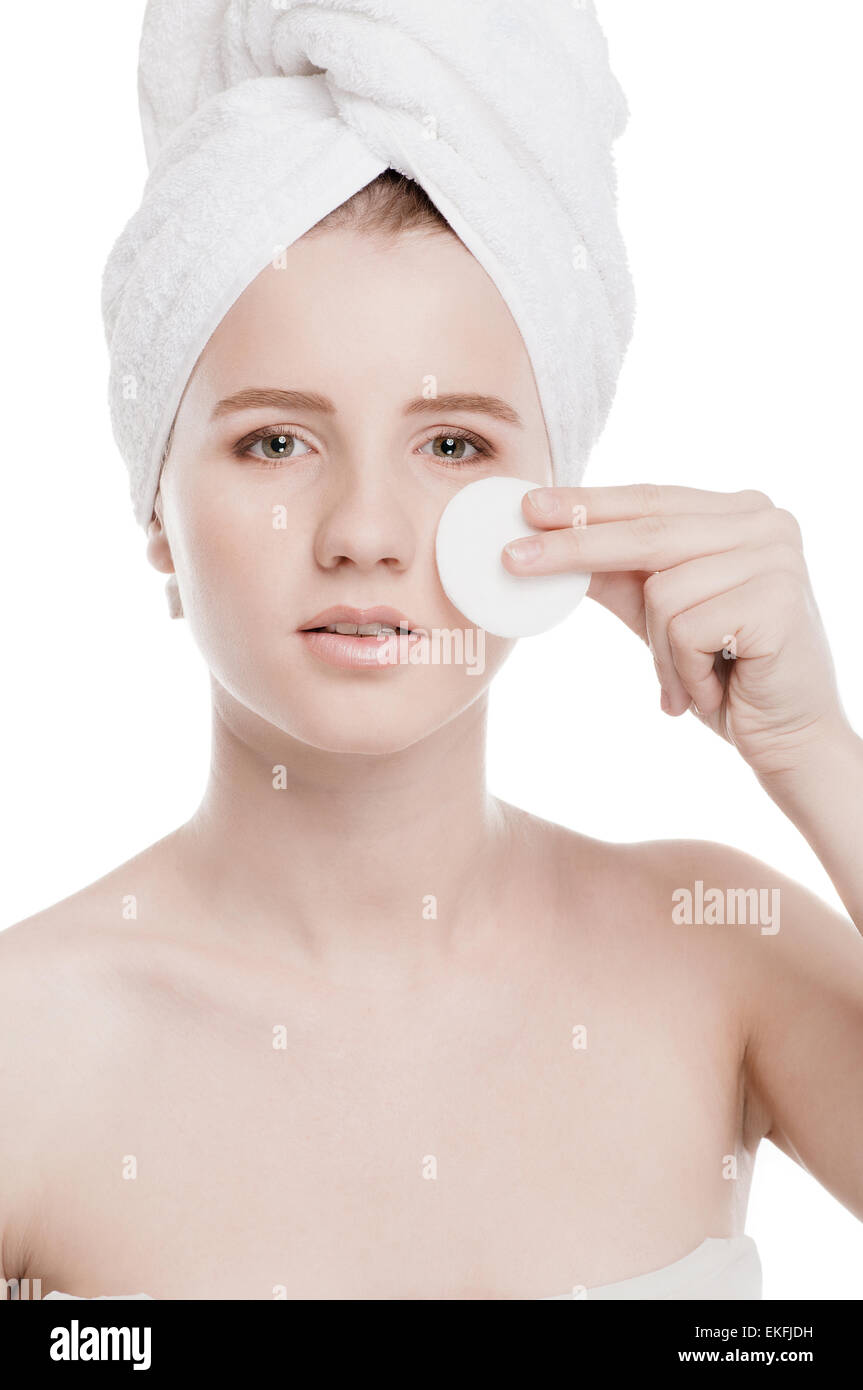 Young woman with perfect health skin of face Stock Photo - Alamy