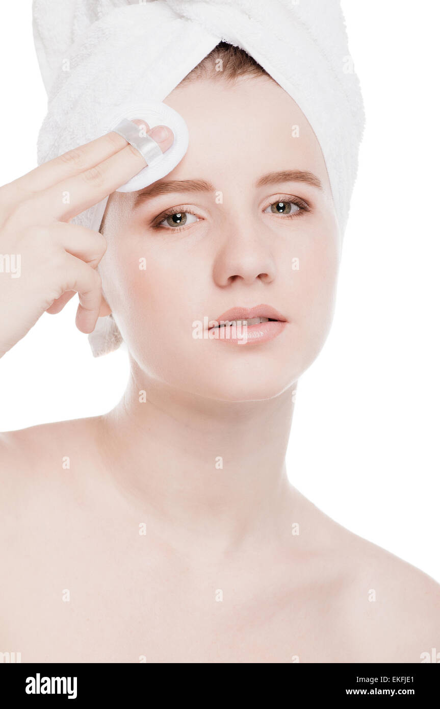 Young woman with perfect health skin of face Stock Photo - Alamy