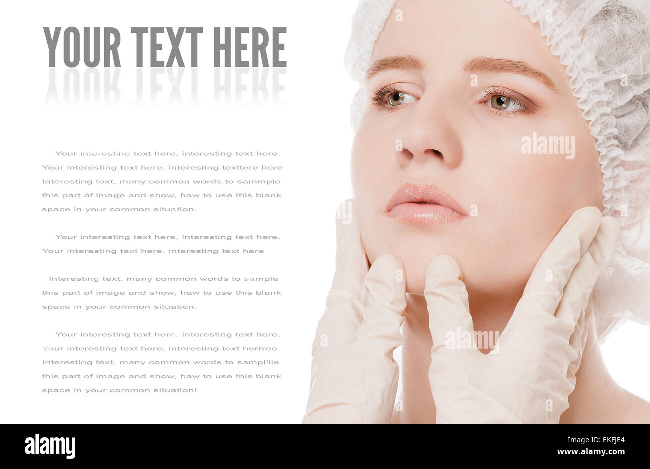 Medical face examination of beautiful woman Stock Photo - Alamy