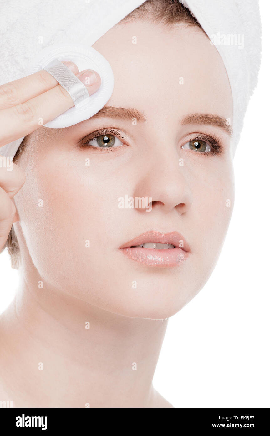 Young woman with perfect health skin of face Stock Photo - Alamy