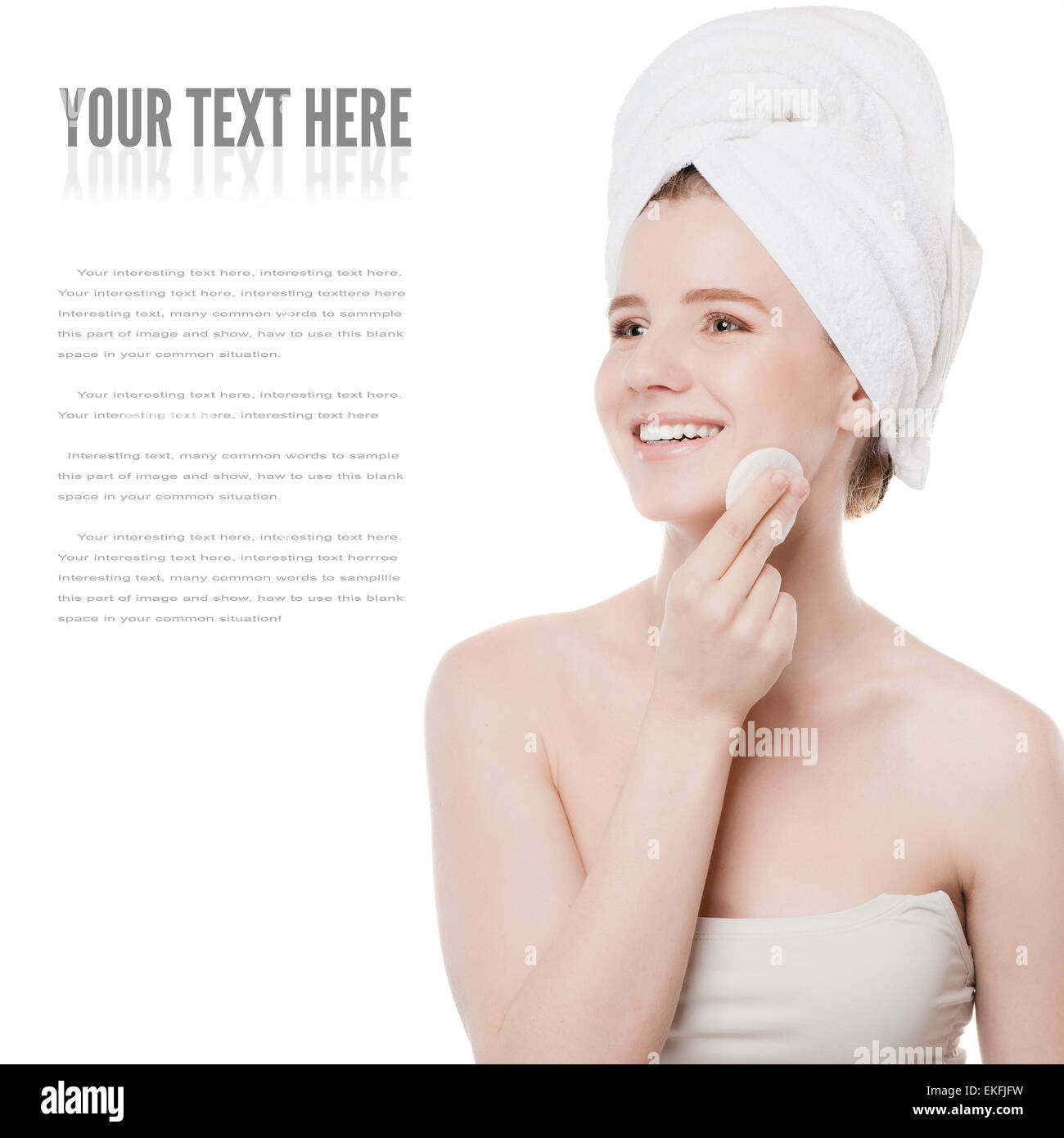 Young woman with perfect health skin of face Stock Photo - Alamy