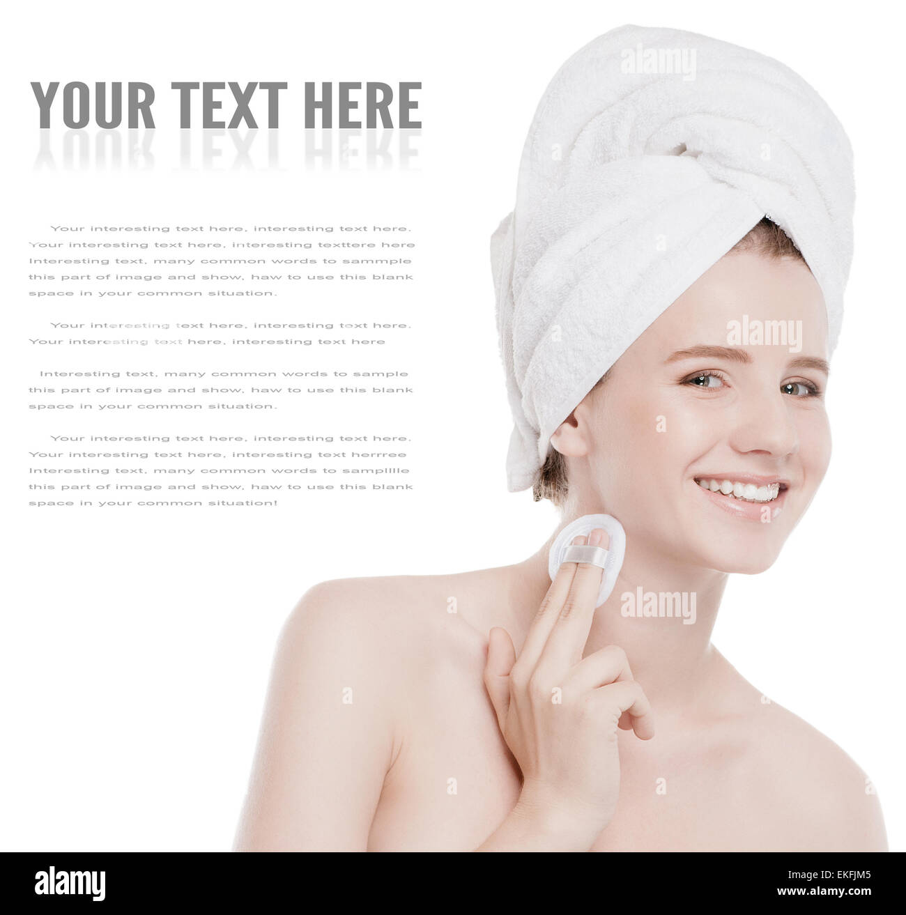 Young woman with perfect health skin of face Stock Photo - Alamy