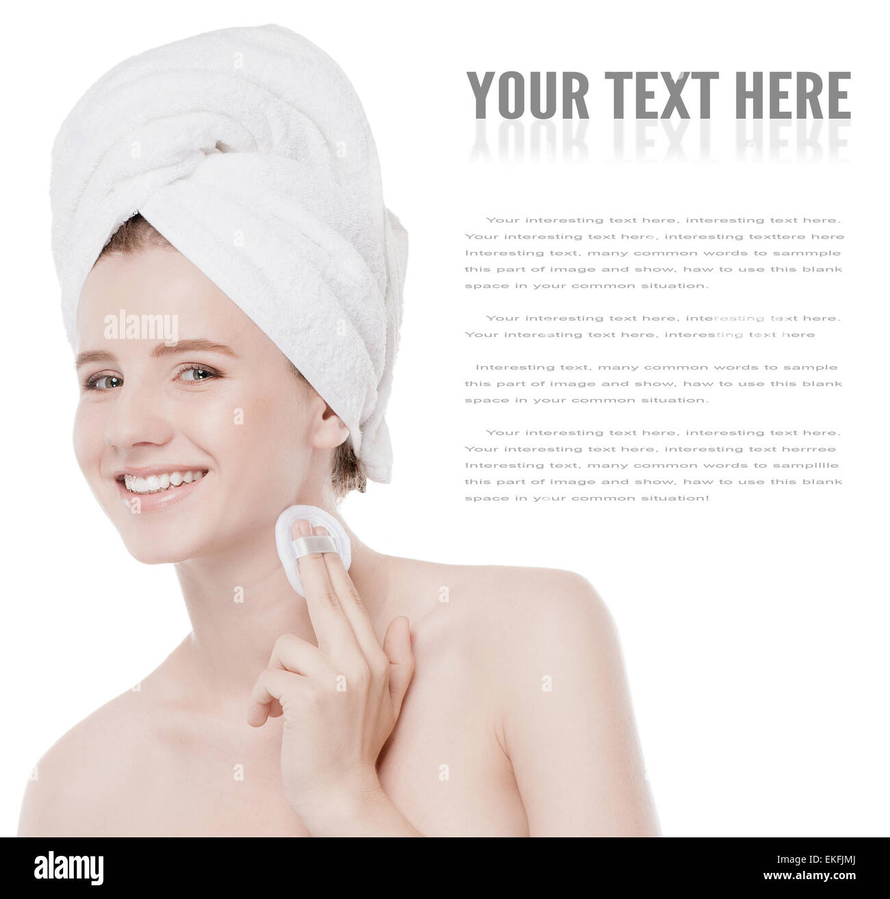 Young woman with perfect health skin of face Stock Photo - Alamy