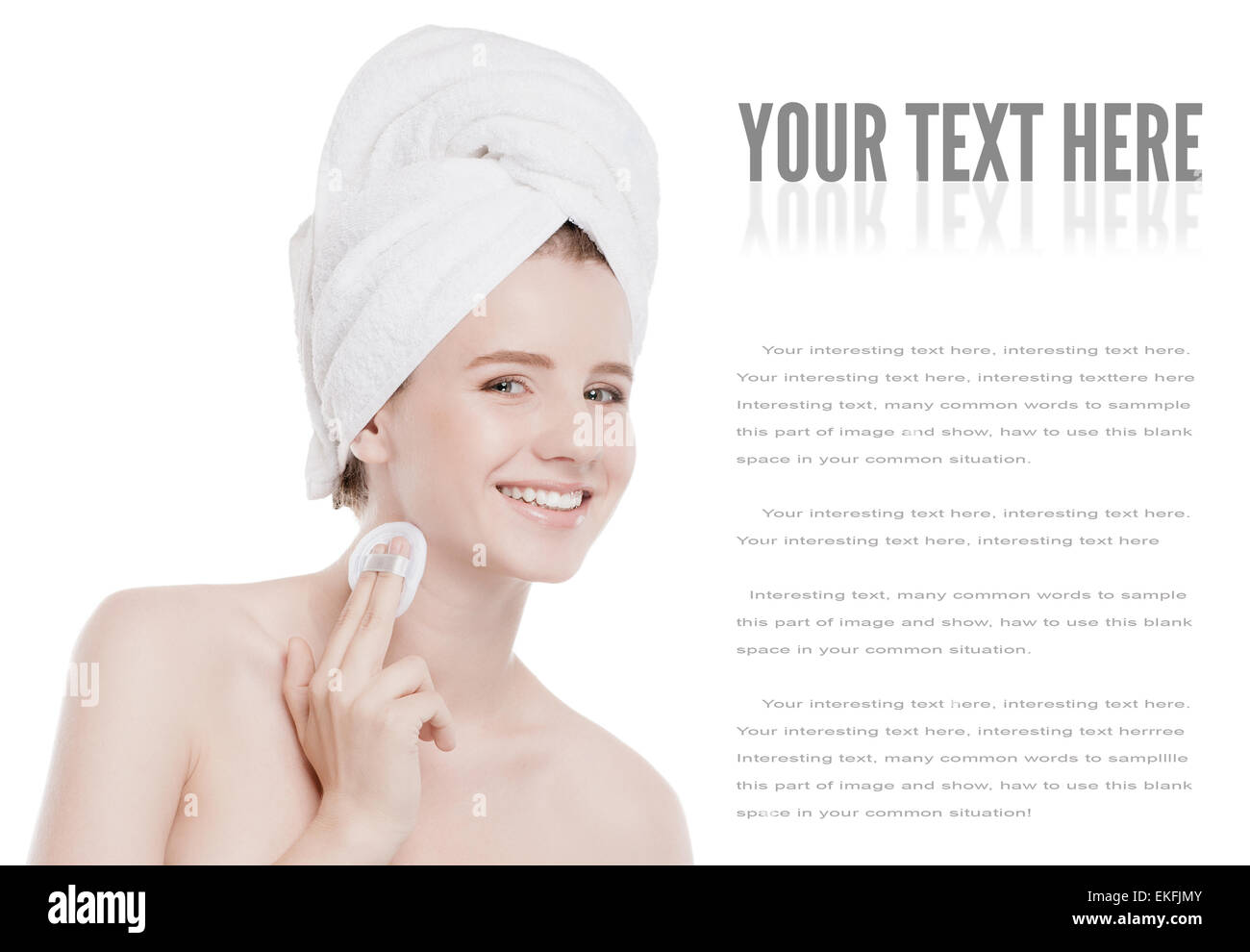 Young woman with perfect health skin of face Stock Photo - Alamy