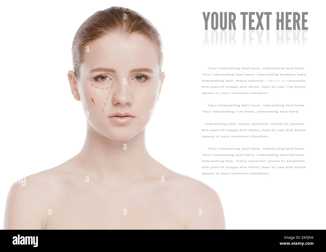 Beautician Draw Correction Lines On Stock Photos & Beautician Draw ...