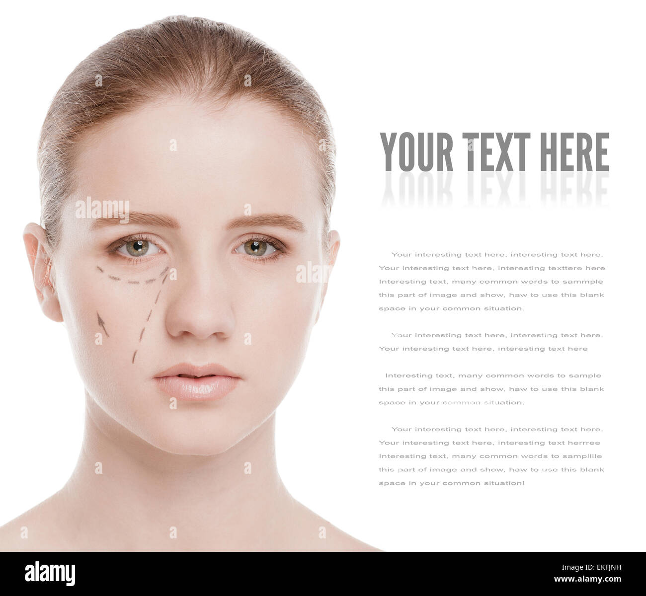 Beautician draw correction lines on hi-res stock photography and images ...