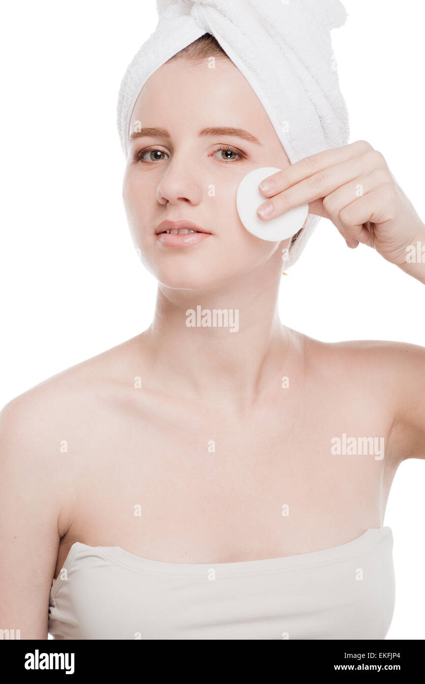 Young woman with perfect health skin of face Stock Photo - Alamy
