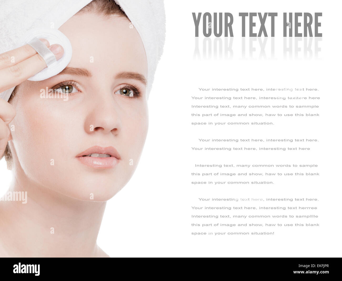 Young woman with perfect health skin of face Stock Photo - Alamy