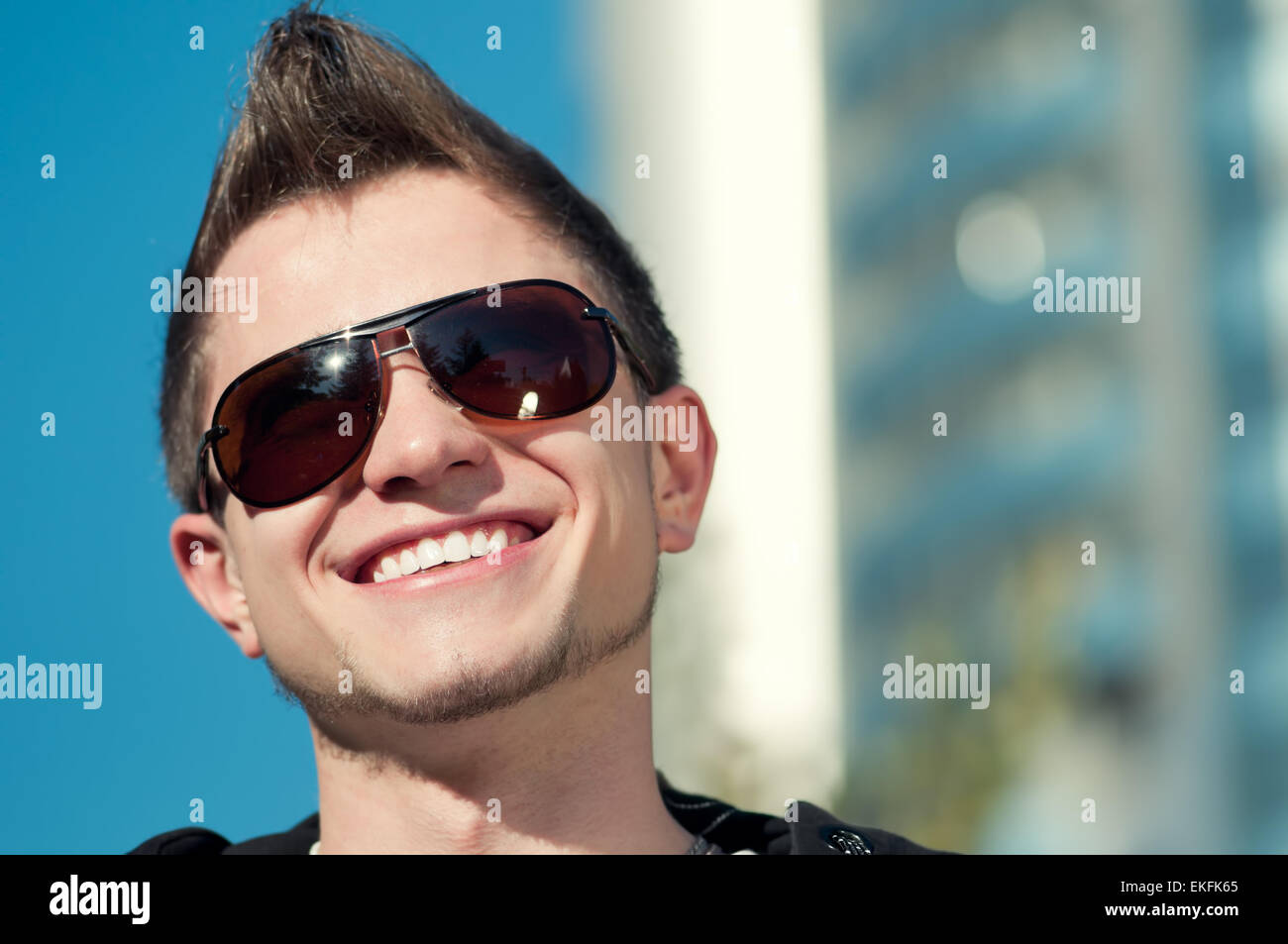 casual cheerful man walking outdoor Stock Photo - Alamy