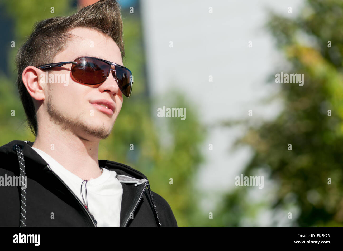 casual cheerful man walking outdoor Stock Photo - Alamy