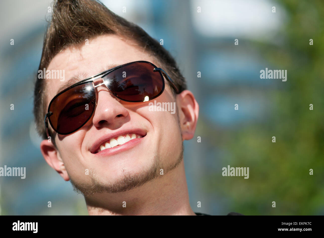 casual cheerful man walking outdoor Stock Photo - Alamy