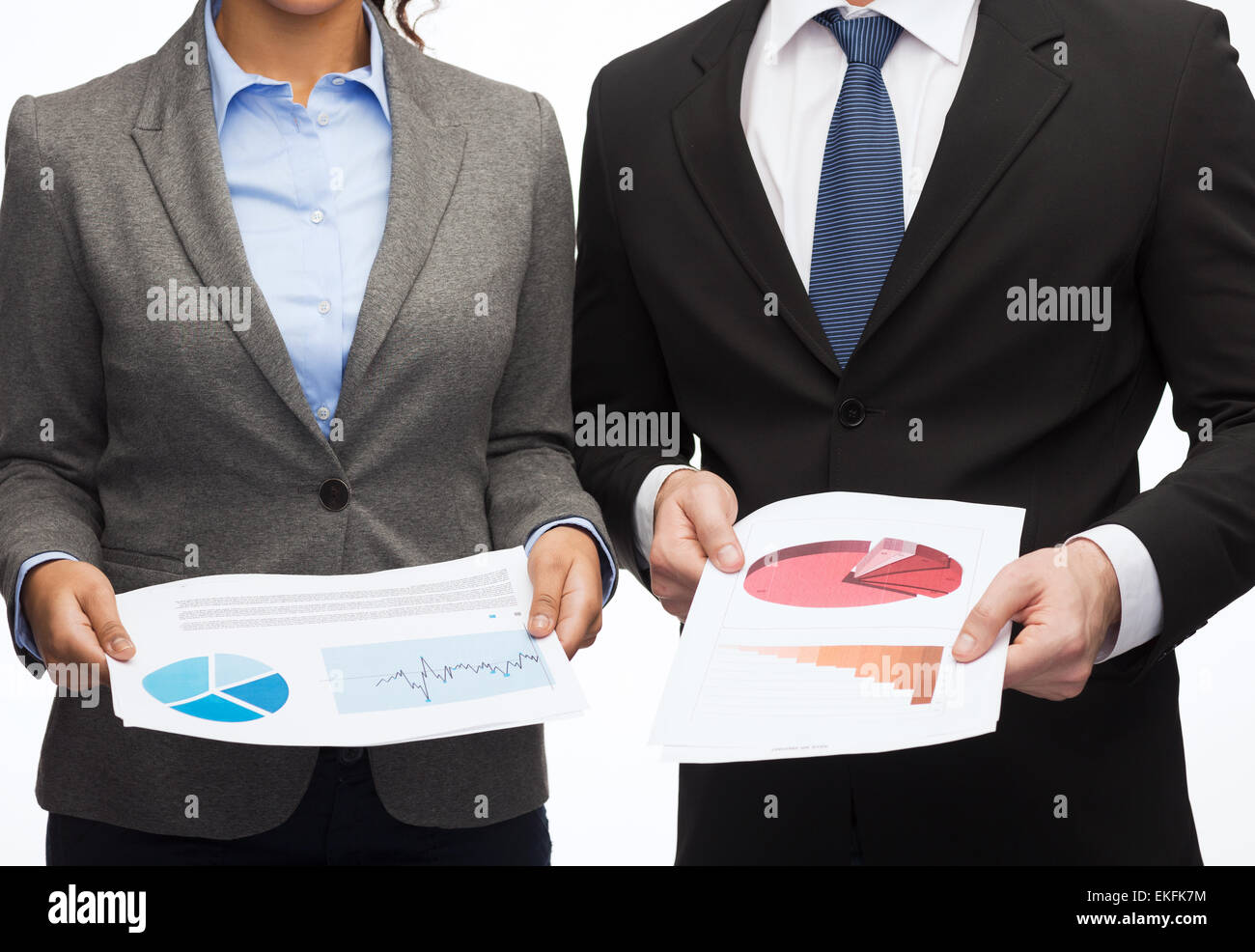businesspeople with graphs and charts Stock Photo - Alamy