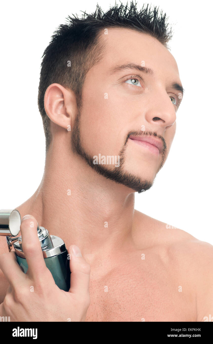 Man applying cologne hi-res stock photography and images - Alamy