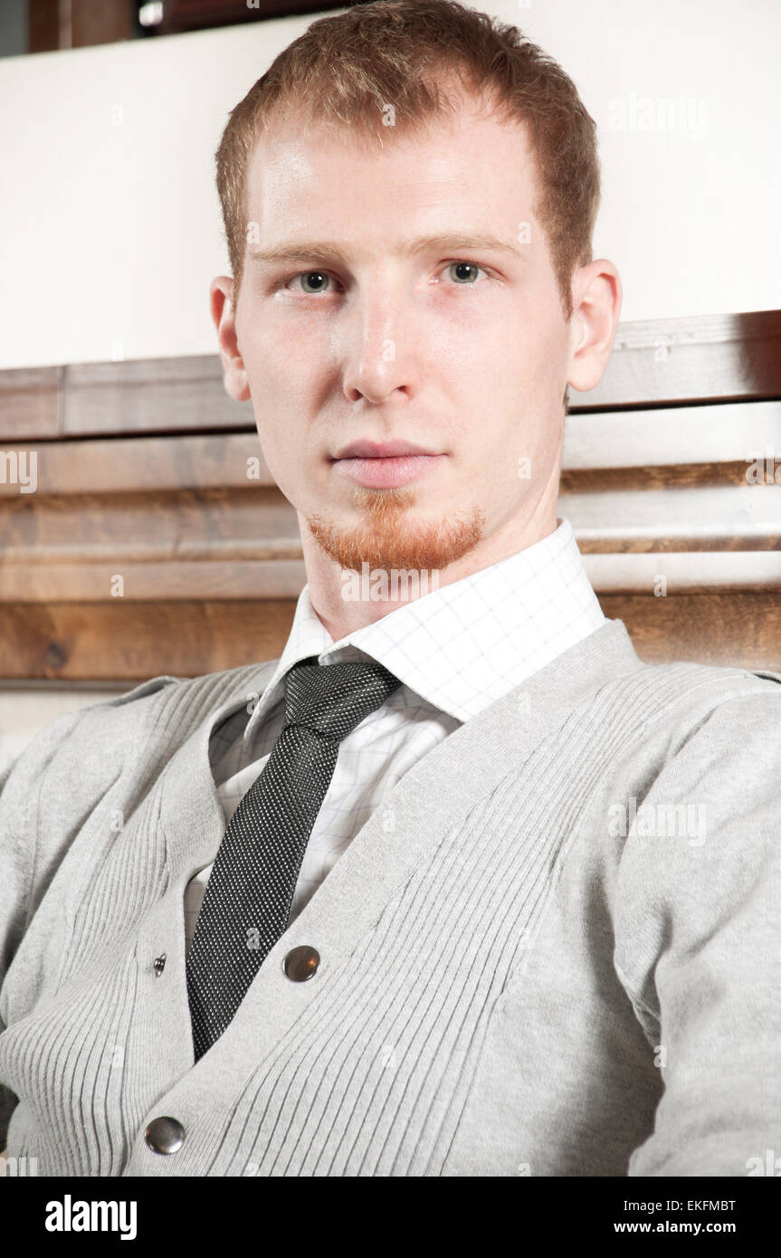 Sure young business man Stock Photo - Alamy