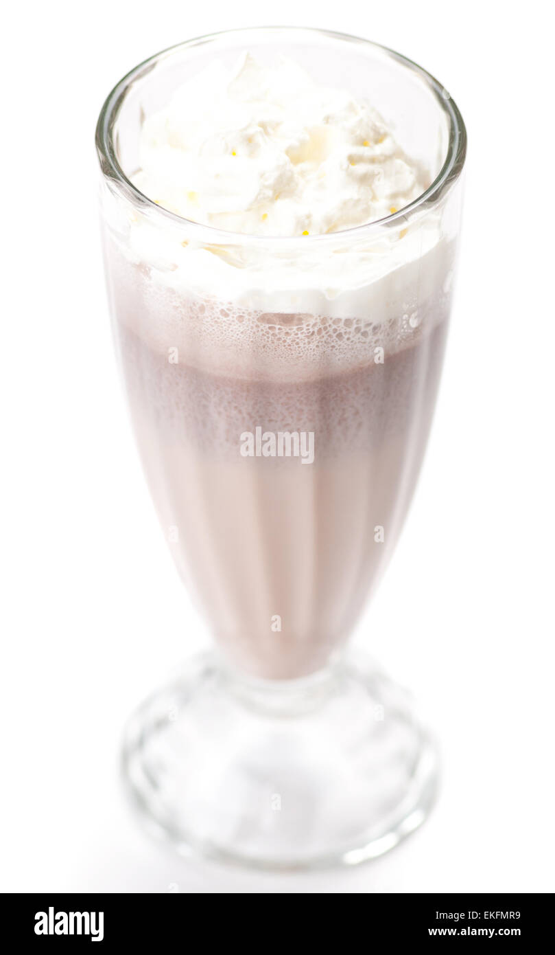 iced blended chocolate cocktail milk Stock Photo - Alamy