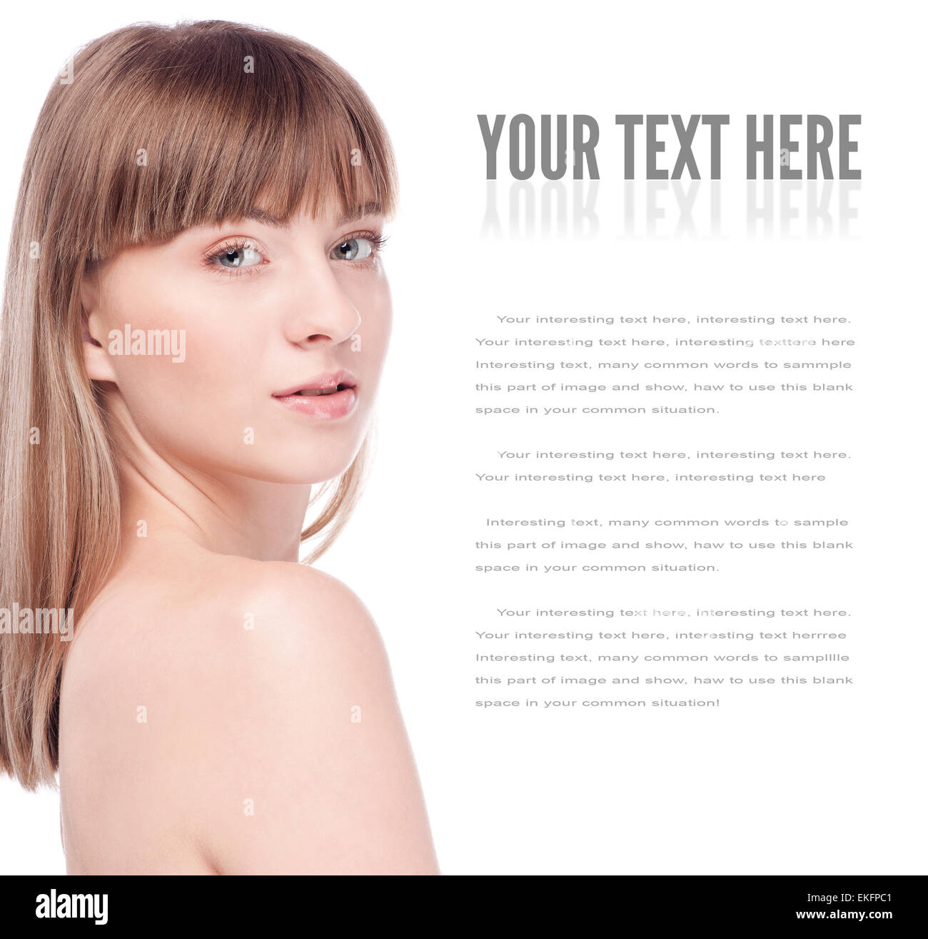 Woman with perfect health face Stock Photo - Alamy